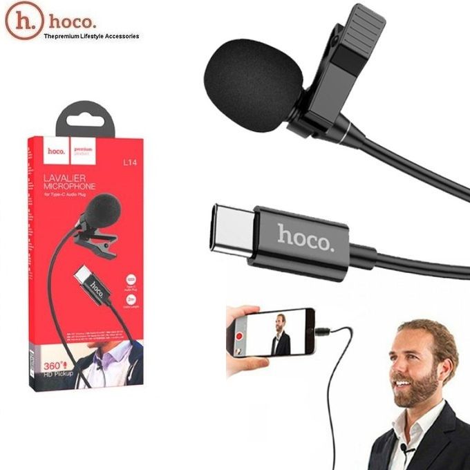 Micro-Cravate Omnidirectionnel HOCO « L14 » Type-C - 2 Mètres | Marketplace Tdiscount